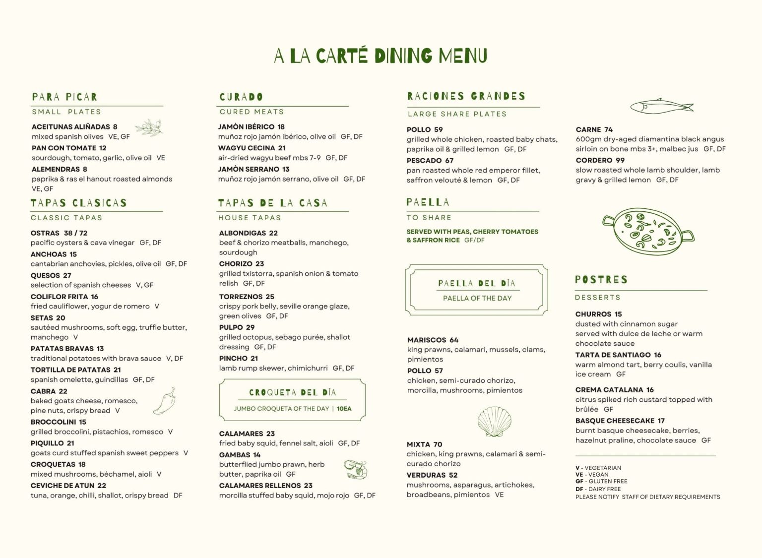 Menu - OLÉ Restaurant